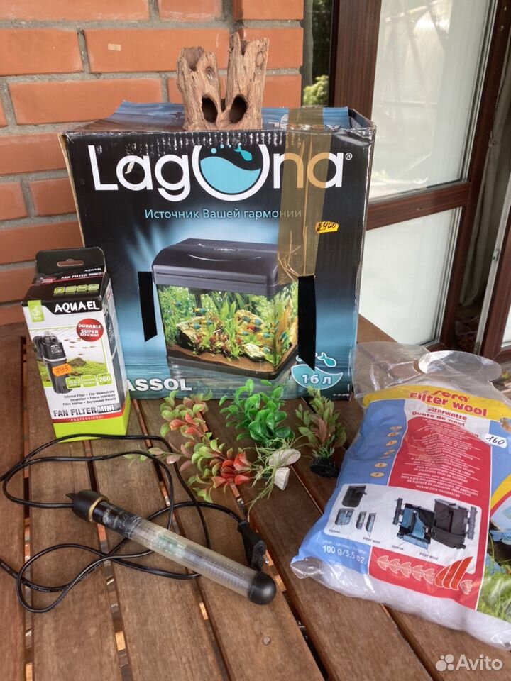 Аквариум Лагуна, Assol,16 литров, Б/У, цвет серебр