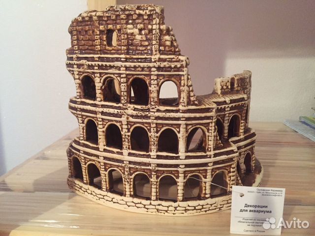 Декор для аквариума, колизей, амфора новые